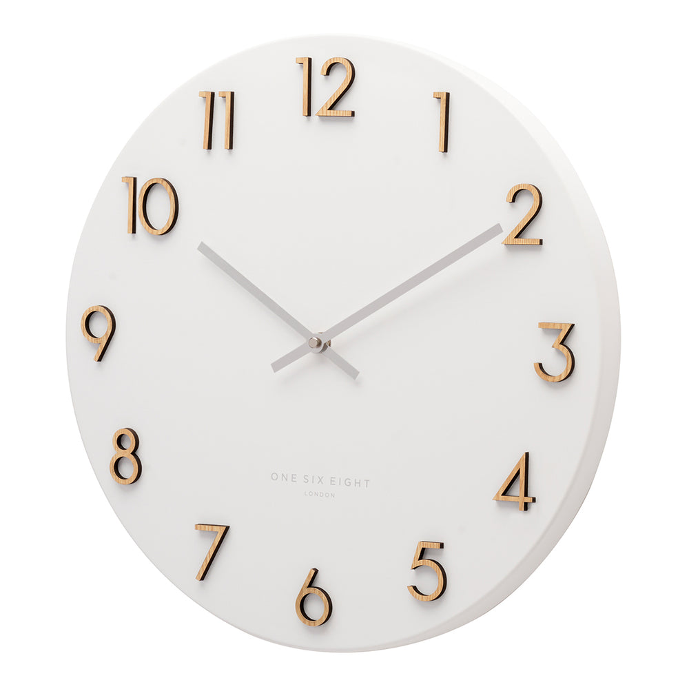 KATELYN White 60cm Metal Wall Clock - One Six Eight London